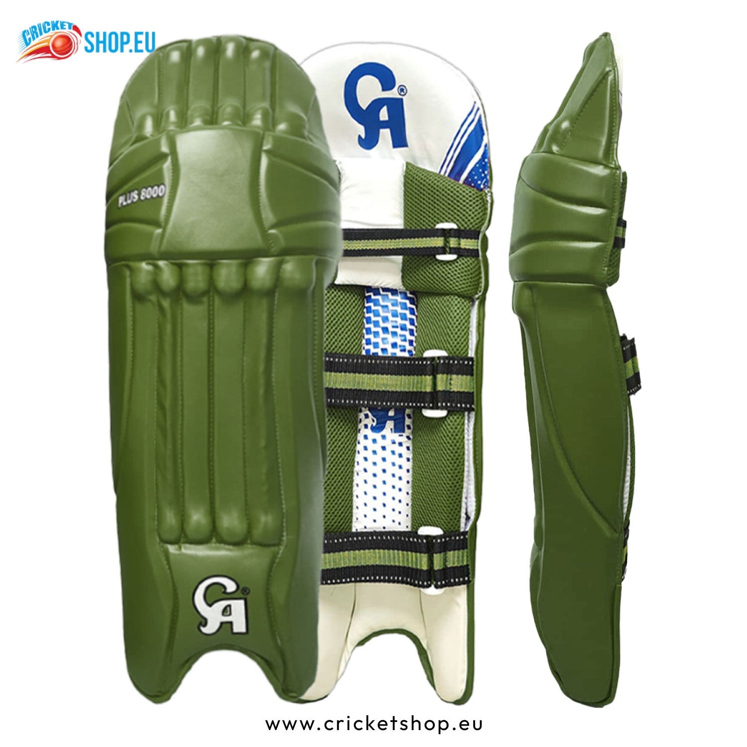 CA Plus 8000 Batting Pads Green Ambi – Cricket Shop EU