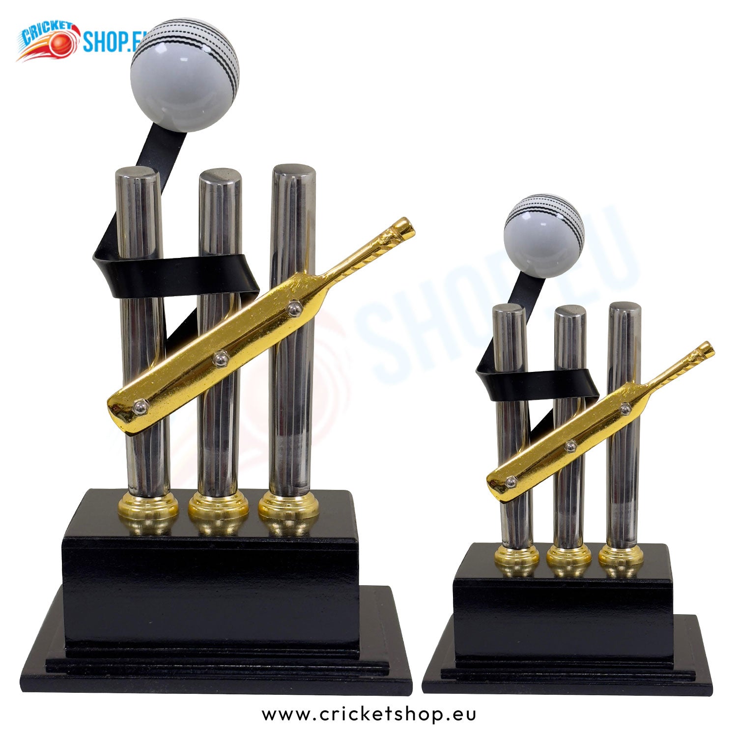 Cricket Bat Ball & Stump Trophy – Cricket Shop EU